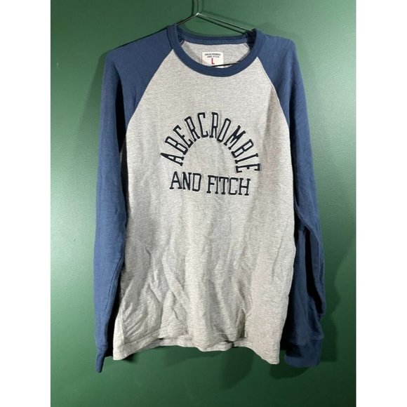 Abercrombie & Fitch | Shirts | Abercrombie Fitch Mens Greyblue Long Sleeve Sweatshirt Size L ...